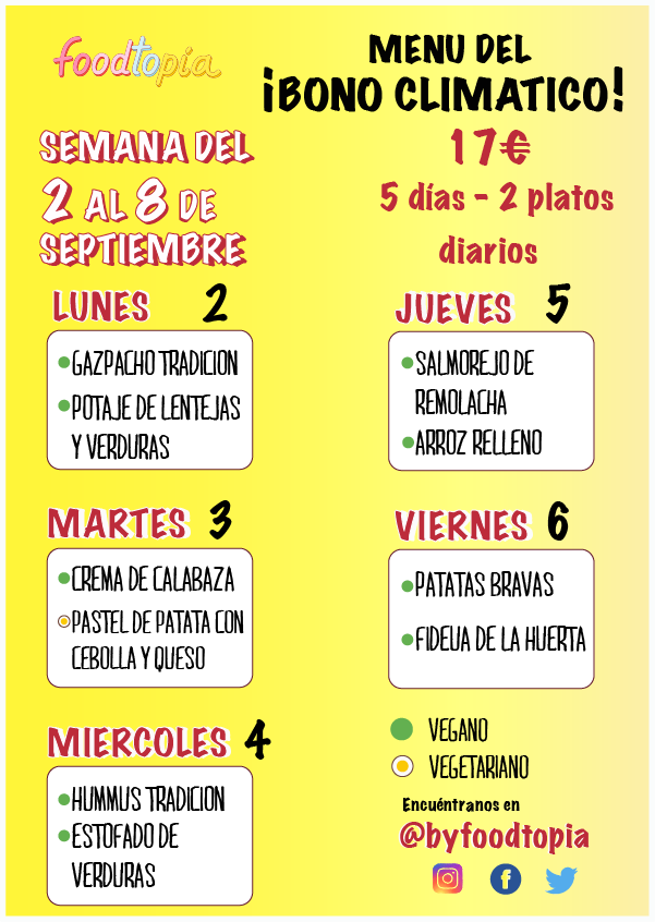MENÚ BONO 2 SEPT - Foodtopia